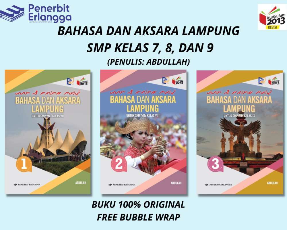 Promo Buku Bahasa Dan Aksara Lampung Kelas 7,8,9 Erlangga Diskon 25% Di ...