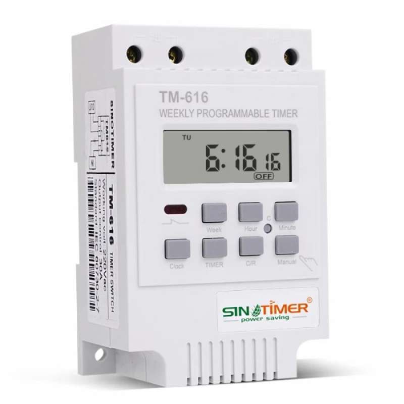 Jual Digital Timer Switch 220v 30a Programmable Saklar 28waktu Mcb Din ...