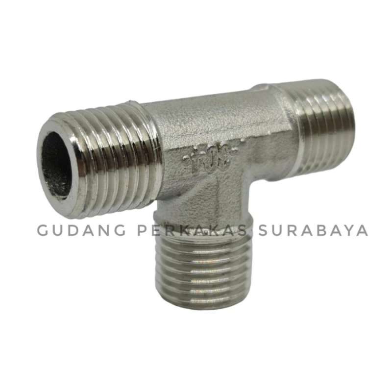 Jual T CONNECTOR MxMxM SUS304 SAMBUNGAN PIPA DRAT LUAR TEE STAINLESS ...