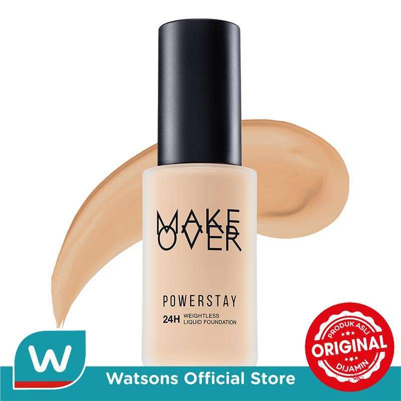 Promo MAKE OVER Powerstay Weightless Liquid Foundation W30 Creme Beige ...