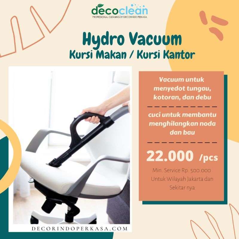Jual Deco Clean Hydro Vacuum Kursi Makan or Kursi Kantor E-Ticket di ...