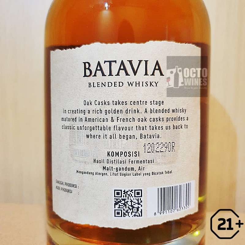 Jual Original Asli Ori Batavia Old World Blended Oak Aged Whisky 700ml ...
