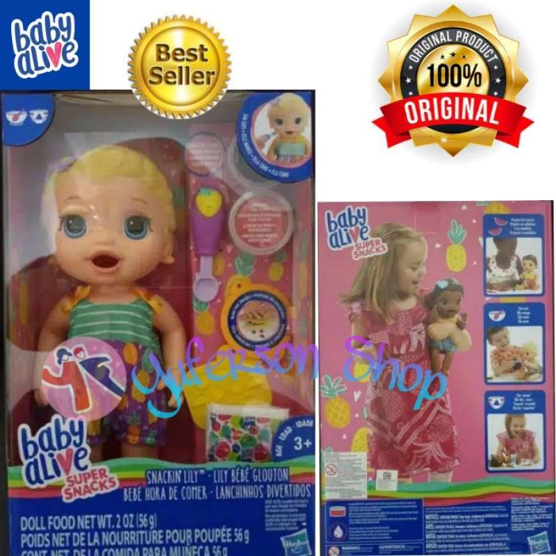 Promo BABY ALIVE SUPER SNACKS SNACKIN' LILY ORIGINAL HASBRO - NEW DRESS Diskon 50% di Seller ...