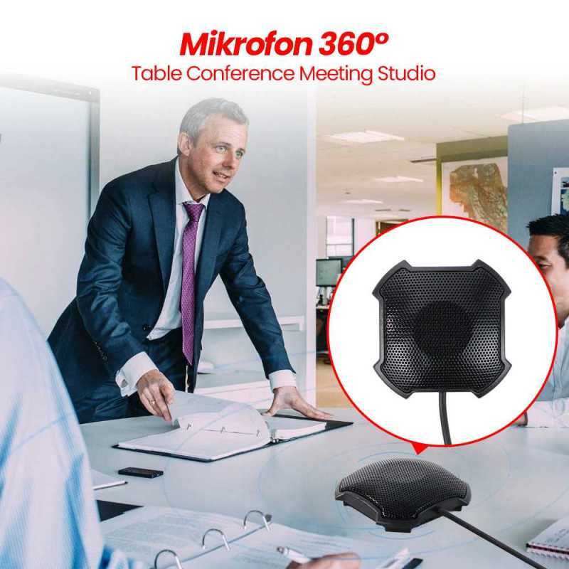 Jual Tyless 360 Degree Microphone Table Conference Meeting Studio ...