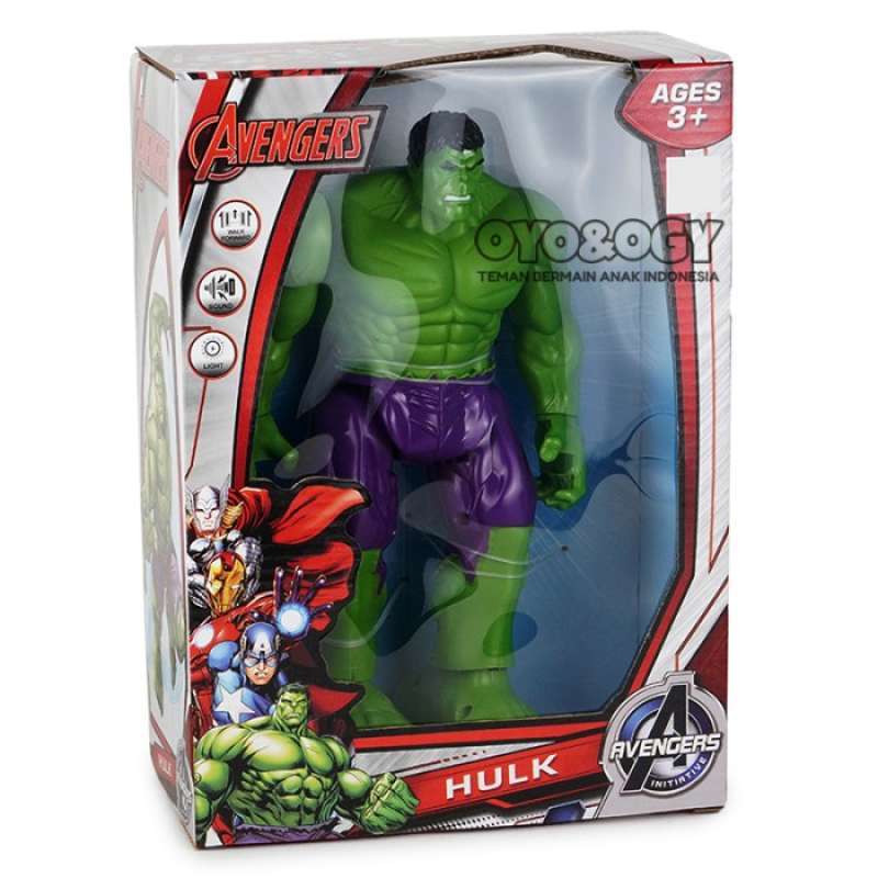 Promo MAINAN ANAK ROBOT WALKING HULK GREEN SUPERHERO AVENGER LAMPU ...