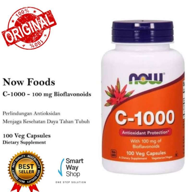 Jual Vitamin C 1000 Mg Now Foods C 1000 Antioxidant Isi 100 Vegan ...