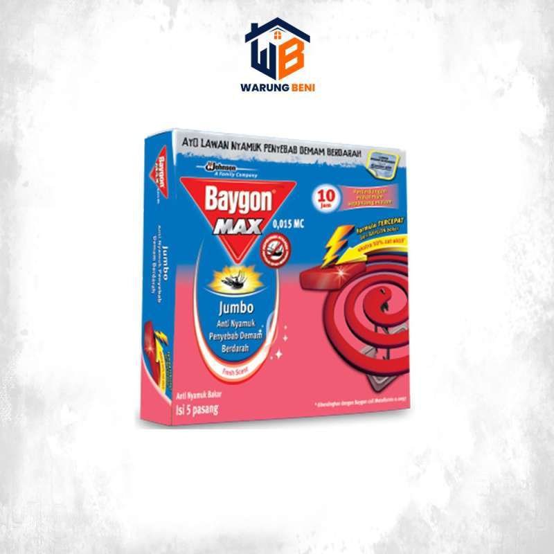 Jual Baygon Coil Jumbo Max Merah 10hr 150g di Seller Warung Beni ...