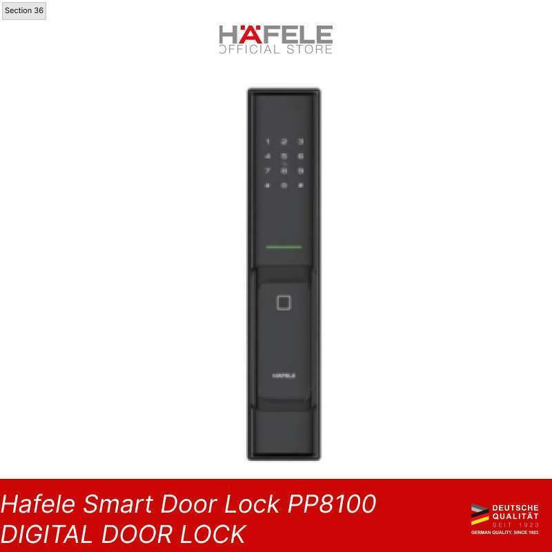 Jual Hafele Smart Door Lock Pp8100 Fingerprint - Gagang Pintu Model ...