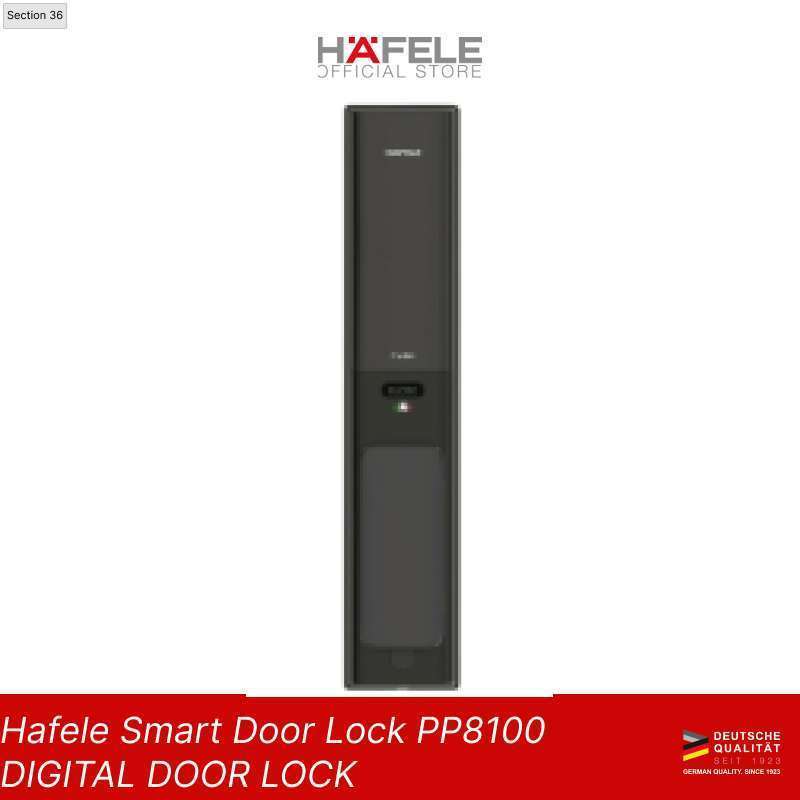 Jual Hafele Smart Door Lock Pp8100 Fingerprint - Gagang Pintu Model ...