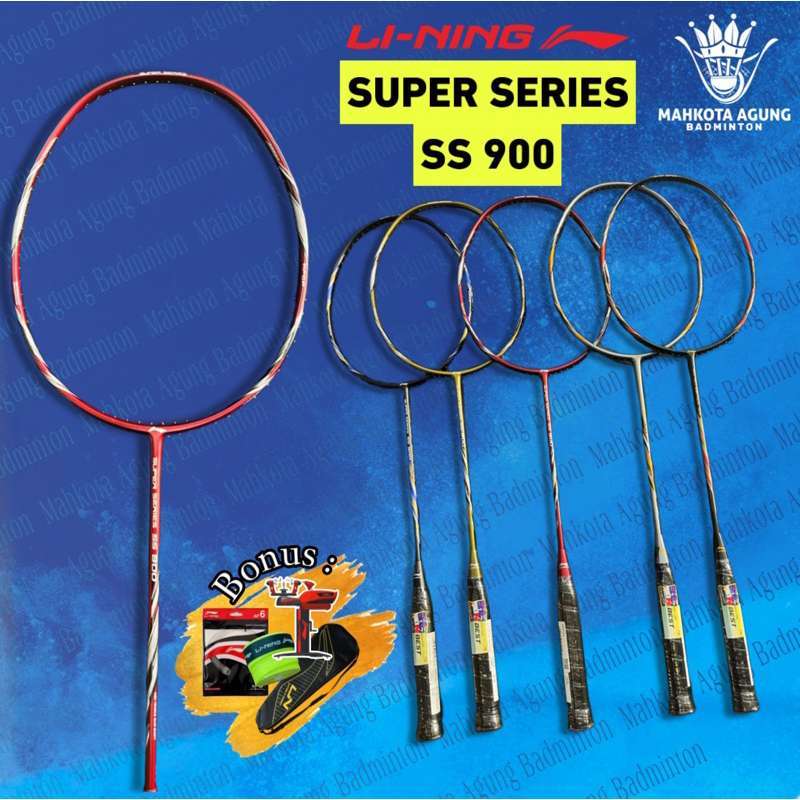 Jual RAKET BADMINTON LINING SUPER SERIES SS 900 ORIGINAL LENGKAP BONUS ...