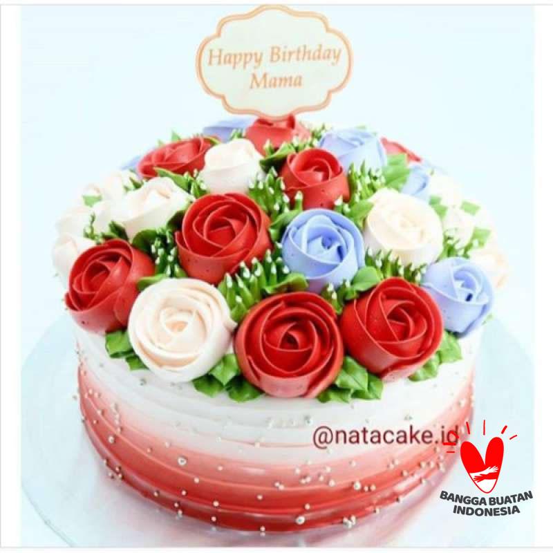Jual Nata Cake Kue Tart Butter Cream 718(ukuran Bulat 16 Cm) Di Seller ...