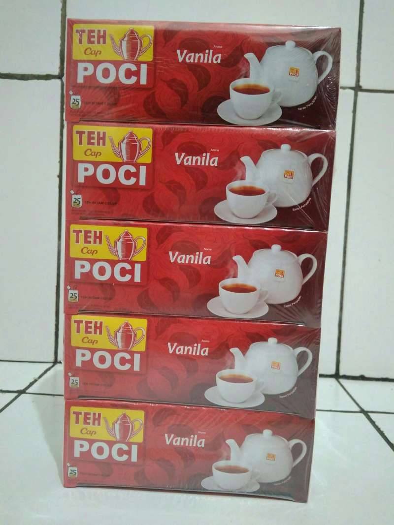 Promo Teh Cap Poci Vanilla 25 bag's ( 5 box ) Diskon 10% di Seller ...