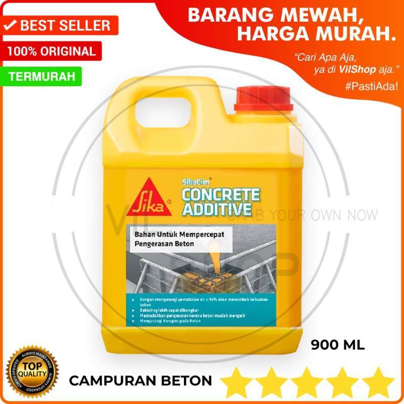 Jual SIKA CONCRETE ADDITIVE UNTUK MEMPERCEPAT PENGERASAN BETON 900 ML ...