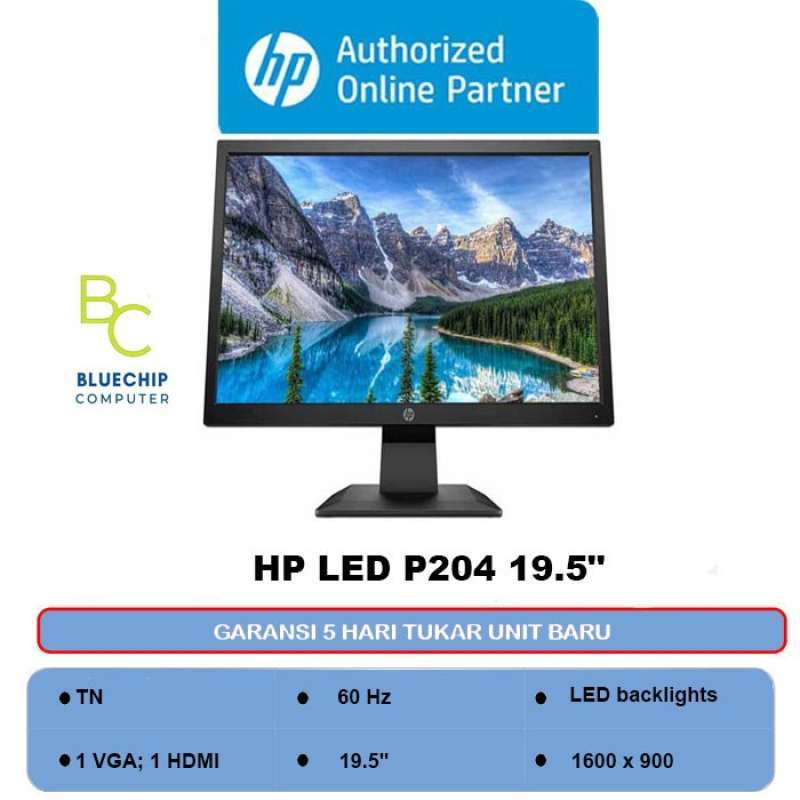 Jual MONITOR HP LED P204 19.5 di Seller BLUECHIP COMPUTER - Mangga Dua ...