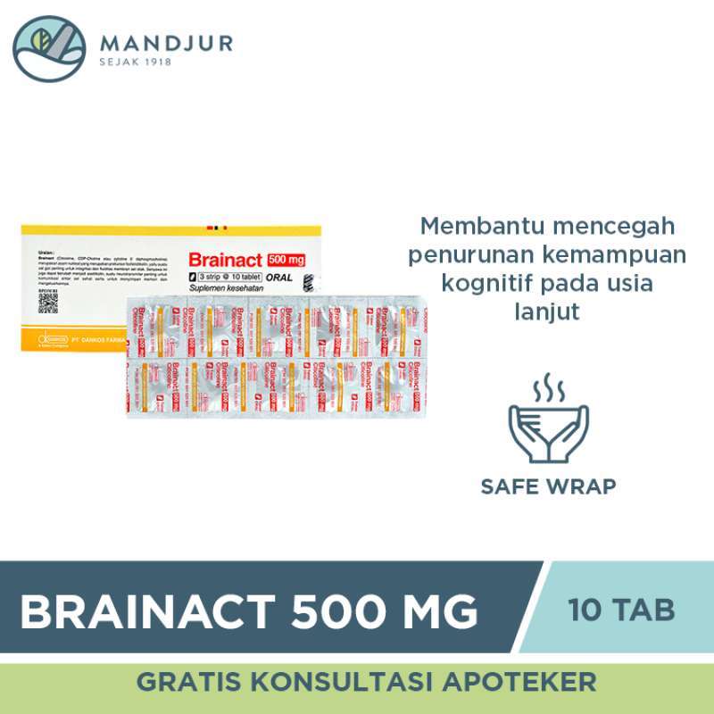 Jual Brainact 500 mg 10 Tablet - Suplemen Kesehatan Otak dan Daya Ingat ...