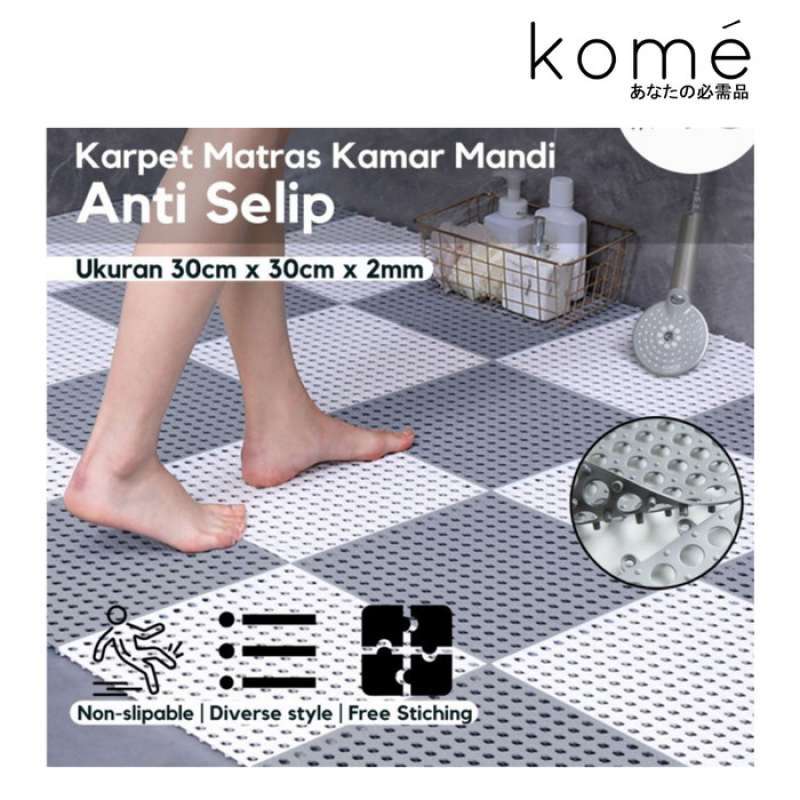 Promo Alas Kamar Mandi PVC Anti Slip / Keset Lantai Warna Warni Diskon ...