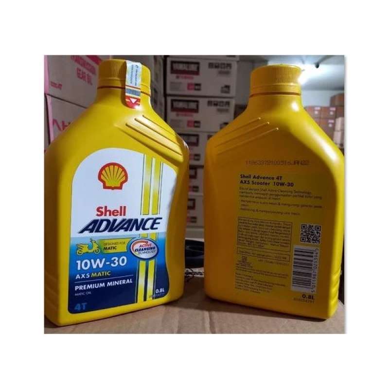 Promo Shell Advance Ax5 Oli Motor Matic Sae 10w-30 Original Barcode ...