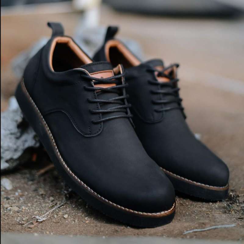 Jual Alaska Black |manneedme X Fstp| Sepatu Pantofel Pria Derby Semi ...