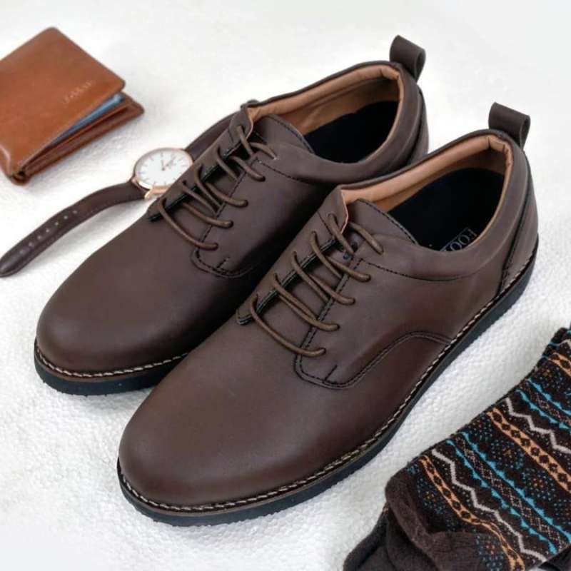Jual Alaska Black |manneedme X Fstp| Sepatu Pantofel Pria Derby Semi ...