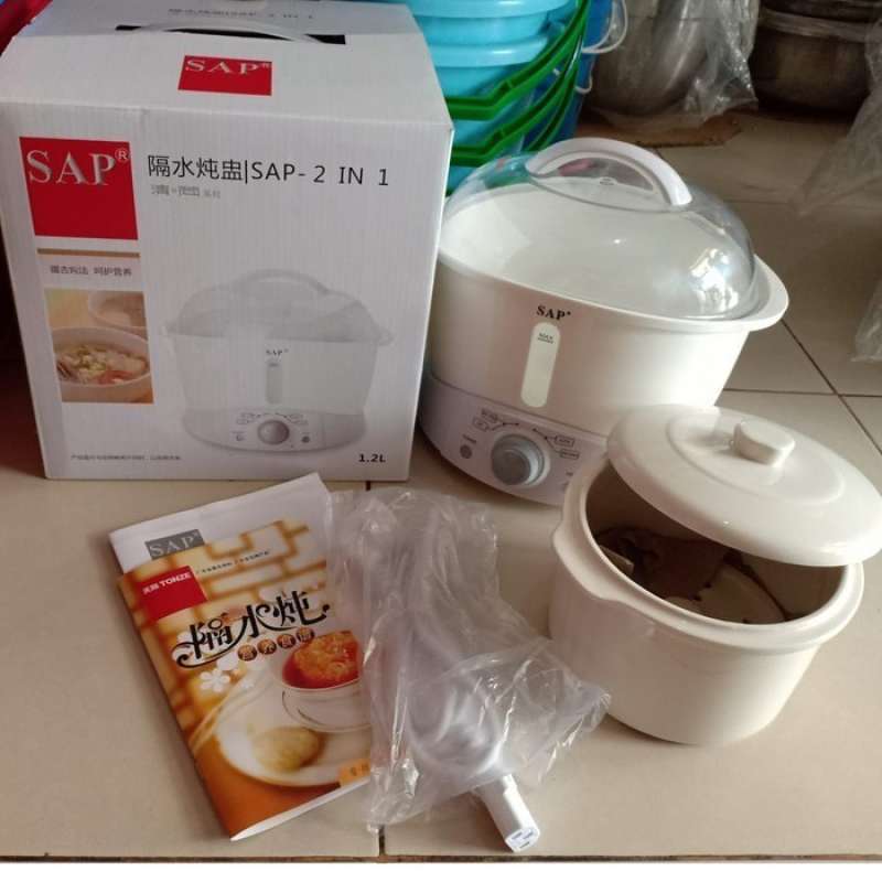 Promo SAP STEW POT 1.2LITER / 2in1 Pemanas Makanan Slow Cooker ...