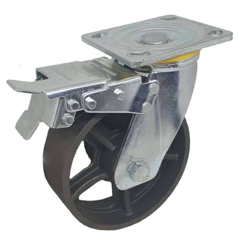 Jual Roda Besi Heavy Duty Vintech Germany 6 Inch (150 × 50 Mm) Rem Di ...