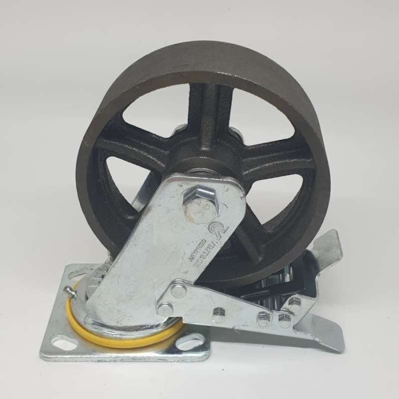 Jual Roda Besi Heavy Duty Vintech Germany 6 Inch (150 × 50 Mm) Rem Di ...