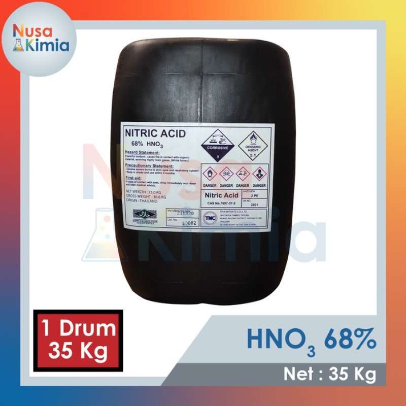 Promo (Gojek Instan Only) Nitric Acid / Asam Nitrat / HNO3 35 Kg Diskon 30% di Seller Rumahku ...