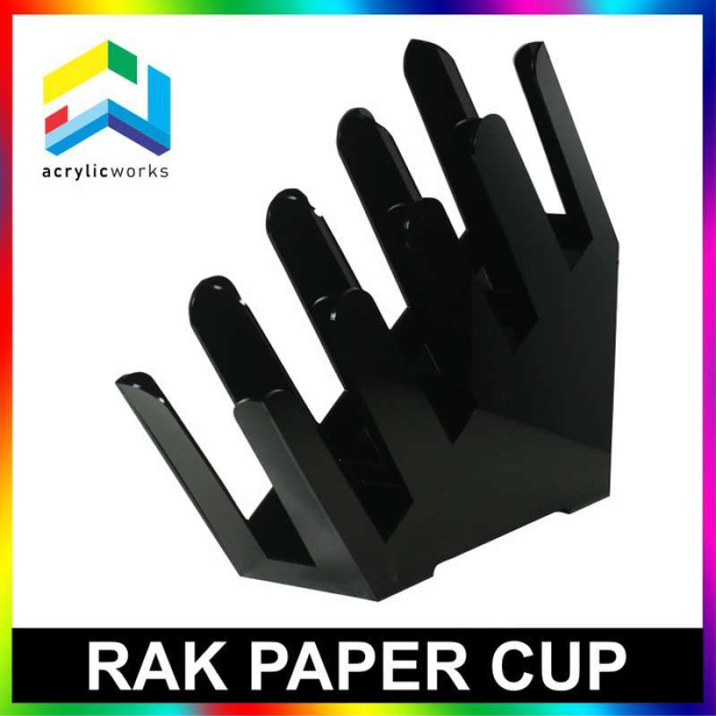 Promo Rak Paper Cup Susun 4 Slot Single Bar 9-16 Oz Diskon 24% di ...