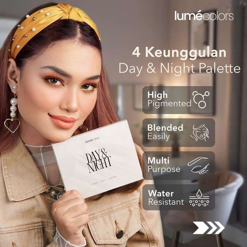 Jual Lumecolors Eyeshadow Palette Day And Night Series Highliter ...