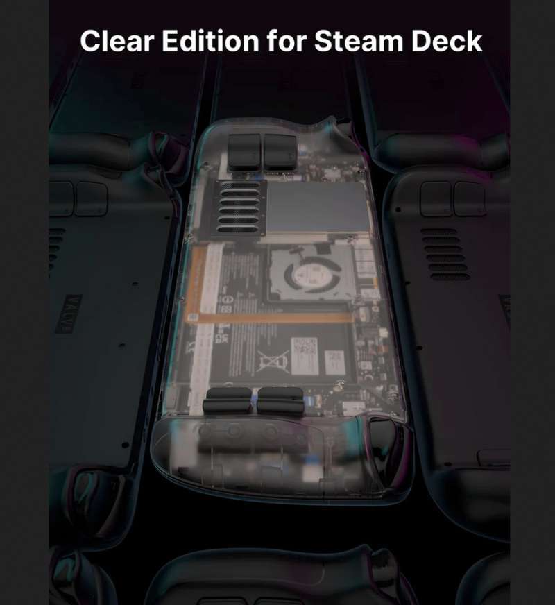 Jual Jsaux Transparent Back Plate For Steam Deck Clear Backplate Steam ...