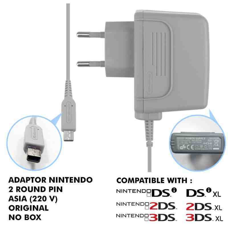 Promo New 3DS-XL/NDSi-XL Adaptor NINTENDO (Asia/220V) (no box) Diskon 2 ...