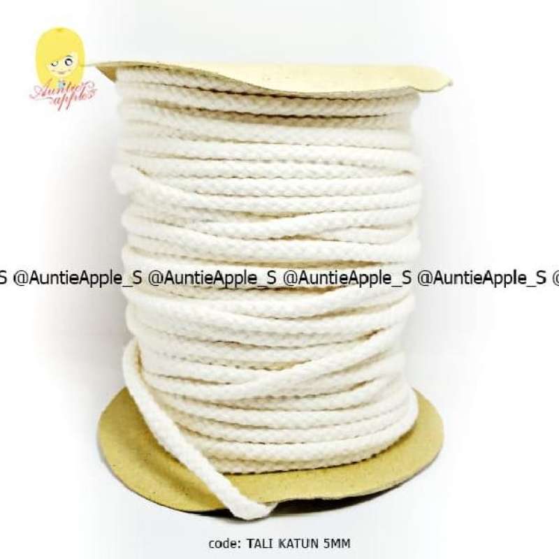 Jual Tali Tambang Katun 5mm/tali Tas Serut/diy Aksesoris/tali Dekorasi ...