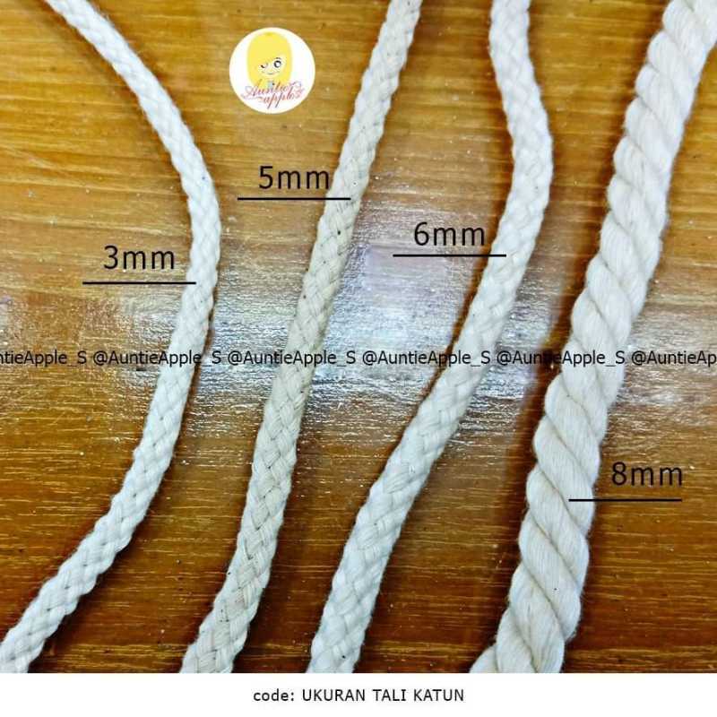 Jual Tali Tambang Katun 5mm/tali Tas Serut/diy Aksesoris/tali Dekorasi ...
