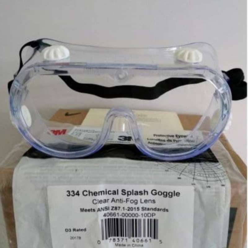 Jual Kaca Mata 3m 334af Safety Splash Goggle Clear Di Seller Vexana ...