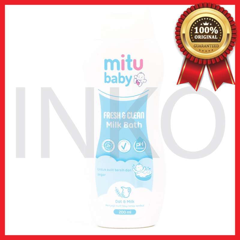 Jual MITU BABY MILK BATH OAT MILK UNTUK KULIT BERSIH SEGAR BOTOL 200ML ...