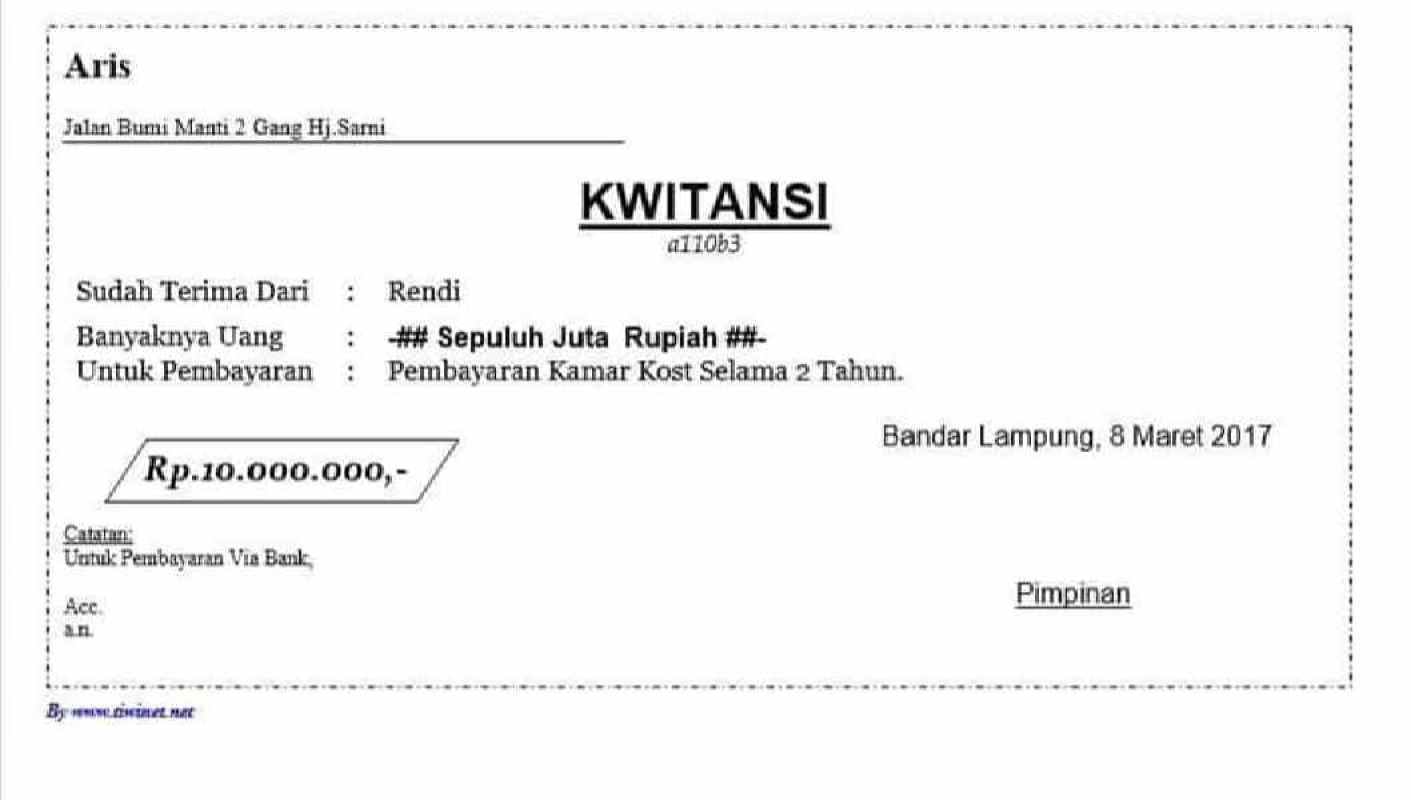 Jual Software E - Kwitansi (aplikasi Pembuat Kwitansi Di Komputer) Di ...