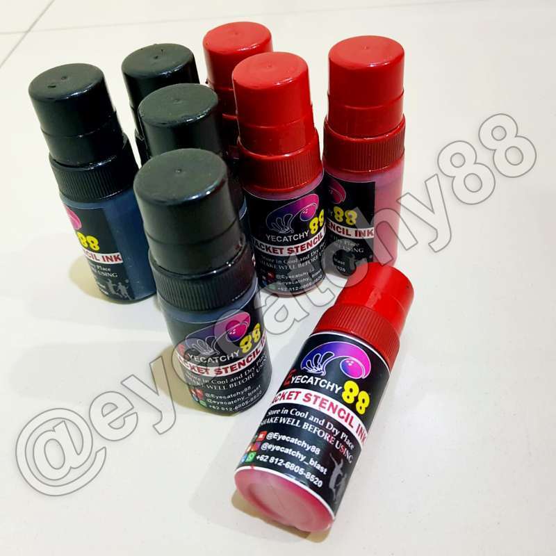 Jual Badminton Stencil Ink/ Tinta Raket/ Tinta Logo Raket/ Logo Ink ...