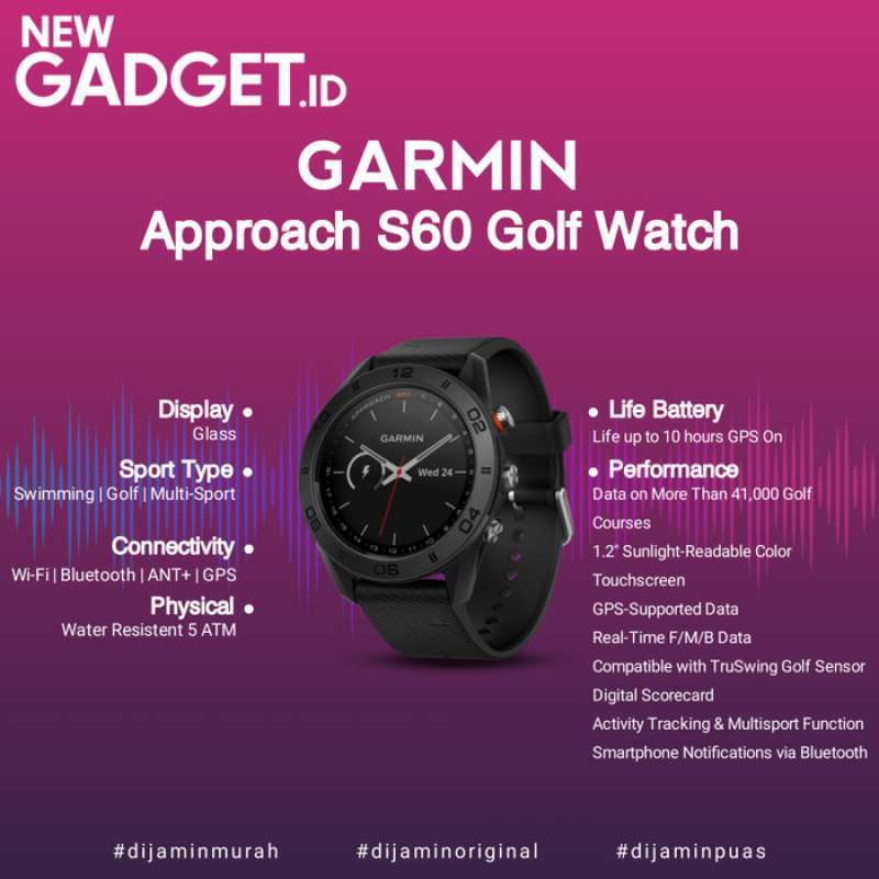 Jual Garmin Approach S60 Golf Watch Terbaik di Seller MoroBuy Market ...