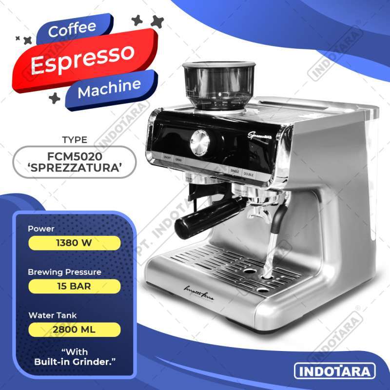 Jual Mesin Kopi Espresso Dengan Grinder Kopi Ferratti Ferro Fcm-5020 Di ...