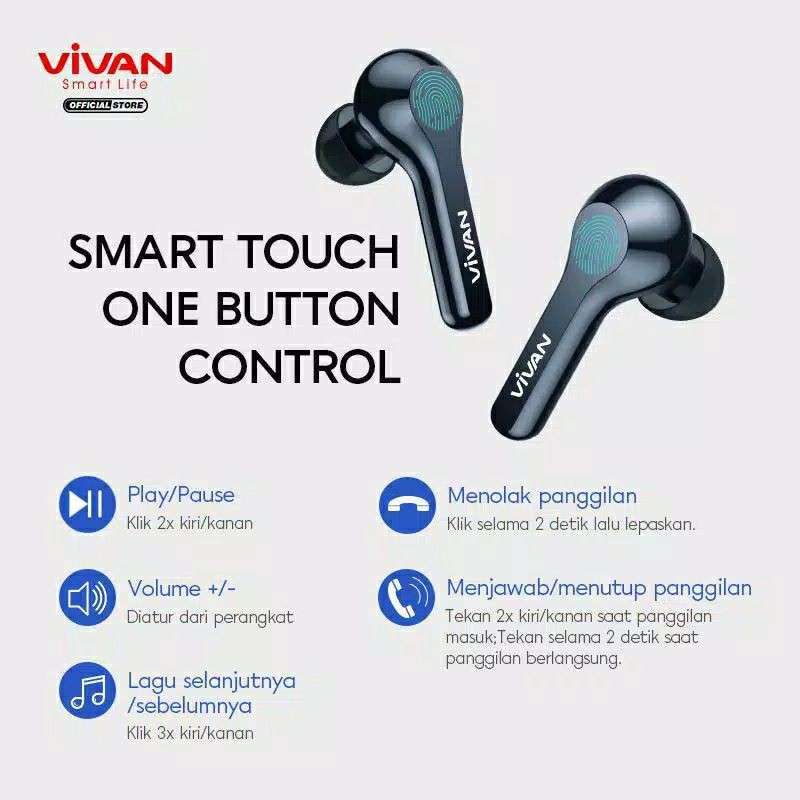 Jual Vivan Liberty T200 Tws Bluetooth Headset Earphones Di Seller Jaya ...