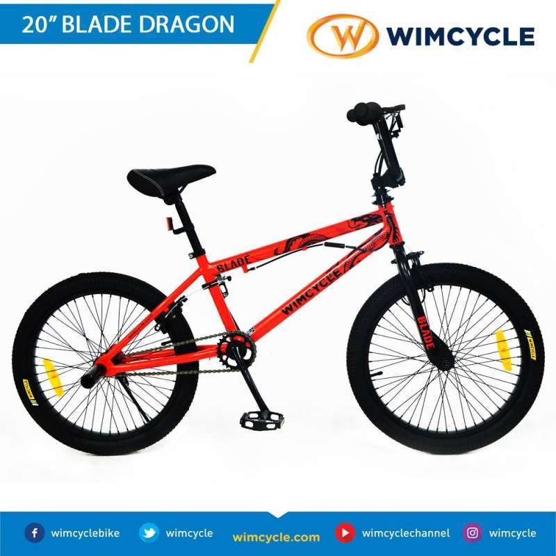 Jual Wim Cycle FS Blade Dragon 20 AF Sepeda BMX - Red di Seller ...