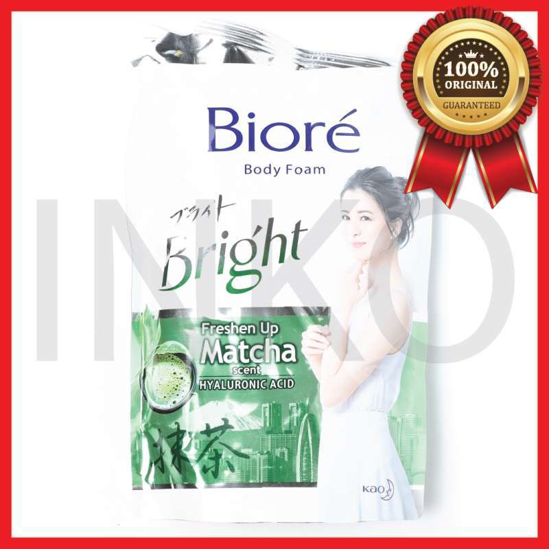 Jual BIORE BODY FOAM BRIGHT FRESHEN UP MATCHA HYALORIC ACID POUCH 450ML di Seller inko - Curug ...