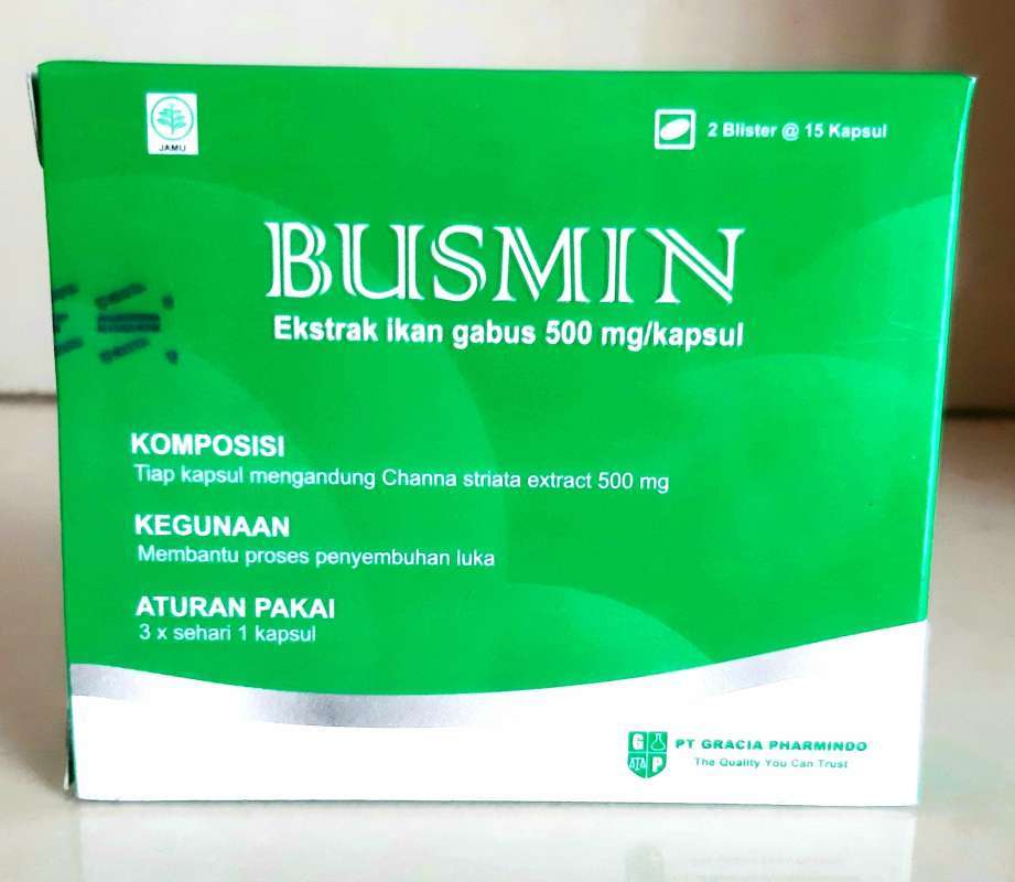 Jual Busmin Ekstrak Ikan Gabus 500 Mg/kapsul Di Seller Apikaapiko ...