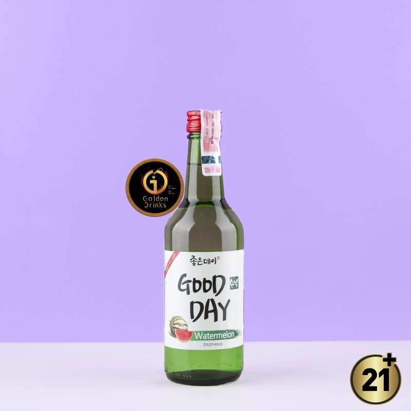 Jual Good Day Soju Korea Watermelon Flavour + Free Gelas Sloki(Original ...