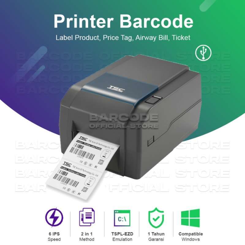 Promo Printer Barcode Tsc Pe200 / Pe-200 Print Stiker Label Cetak ...