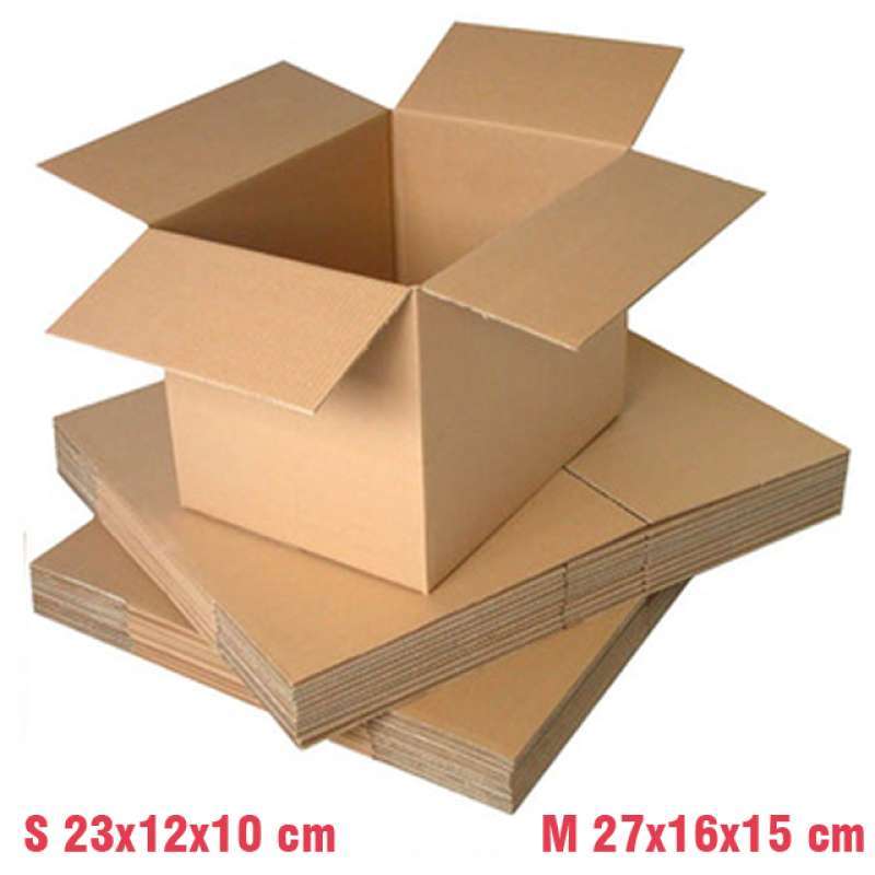Jual Kardus Karton Dus Box Polos S 23x12x10 Dan M 27x16x15 Cm 10 Pcs ...