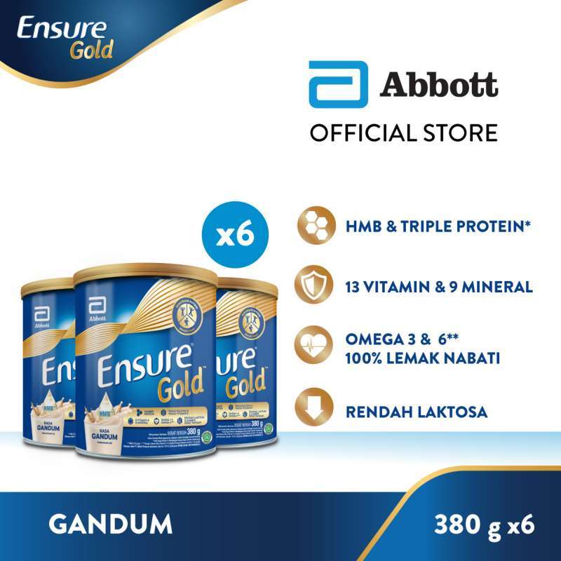Jual Ensure Gold Hmb Vanila 380 G Susu Nutrisi Dewasa Rendah Laktosa ...