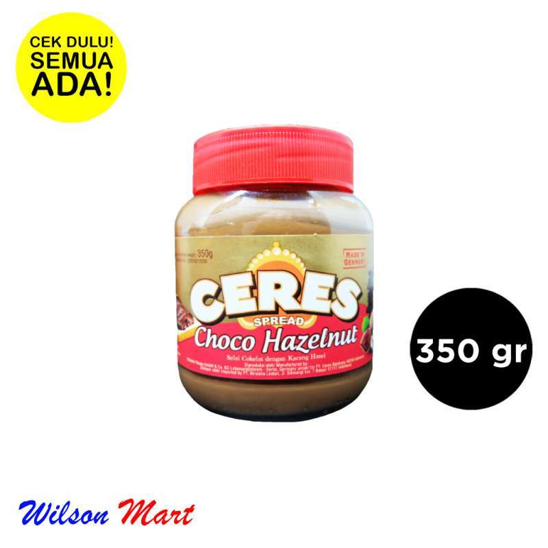 Jual CERES SPREAD CHOCO HAZELNUT 350 GRAM SELAI ROTI COKLAT di Seller ...