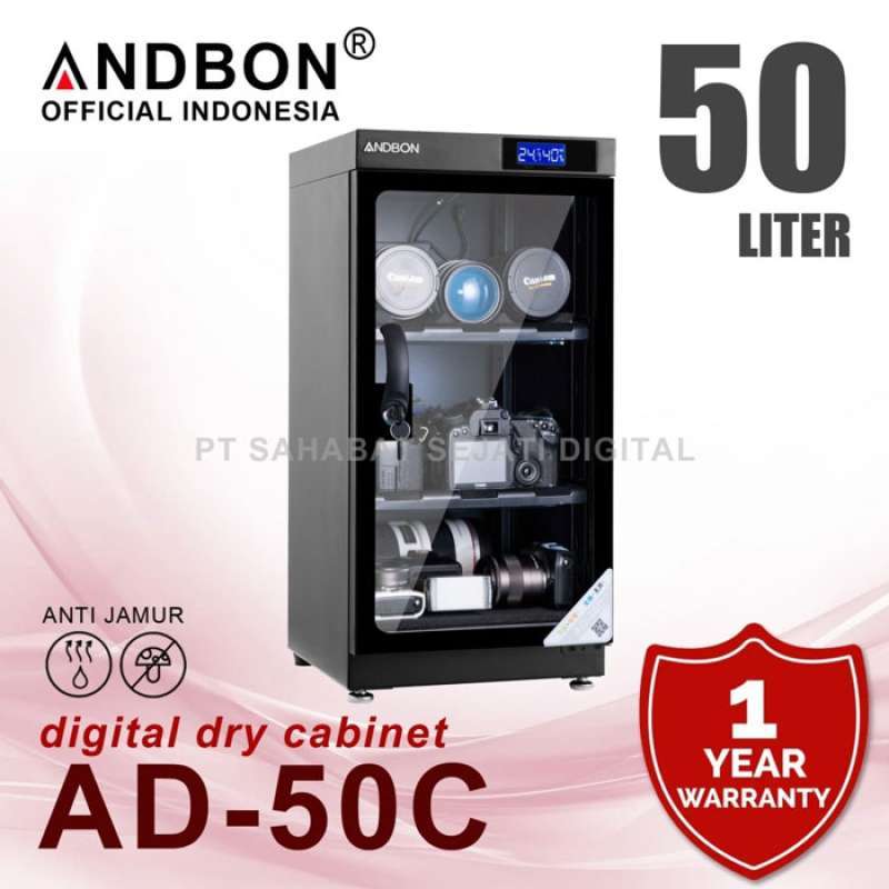 Jual Dry Box Dry Cabinet ANDBON AD-50C Digital Drybox Drycabinet 50 ...