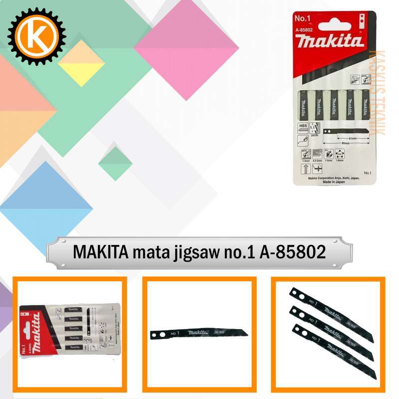 Jual MAKITA mata jigsaw no.1 A-85802/untuk potong besi stainless di ...